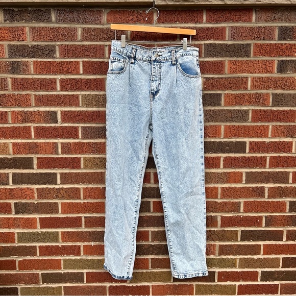 Jeans | Daze Light Blue Acid Washed High Waisted Straight Leg Denim ...